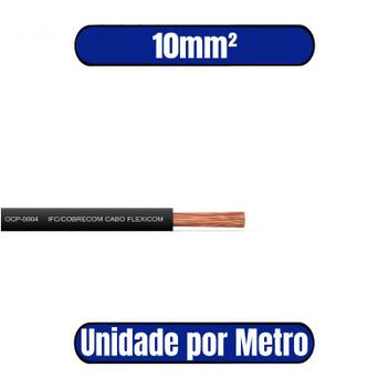 Cabo Flexível 750V 10mm² Preto - COBRECOM (VALOR REFERENTE AO METRO ...