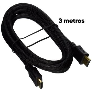 Cabo Hdmi 3 Metros 4k Hd 3d Blindado Full Hd Tv Pc - Cabo HDMI ...
