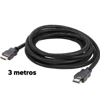 Cabo Hdmi 3 Metros 4K Hd Full Hd 3D Para Monitor Gamer - Cabo HDMI ...