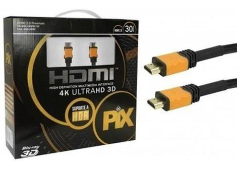 Cabo Hdmi 30 Metros 2.0 4k Ultrahd 3d Premium Chip Sce - Pix - Cabo HDMI - Magazine Luiza
