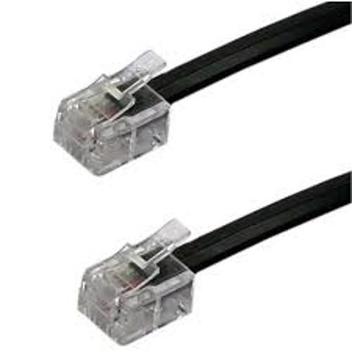 Cabo Liso P/Tel Rj11 2 Vias Preto 2M - MXT - Cabo de Telefone ...
