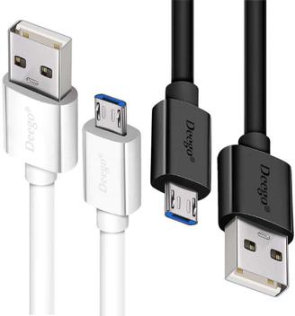 Cabo Micro USB DEEGO Extra Longo - 2m e 3m para Carregador Android ...