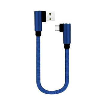 Cabo Micro USB e USB-C Duplo de 25cm - Carregamento Rápido 90 Graus ...
