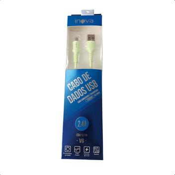 Cabo Micro USB V8 2 Metros 2.4A Emborrachado Inova Verde - Cabo USB ...