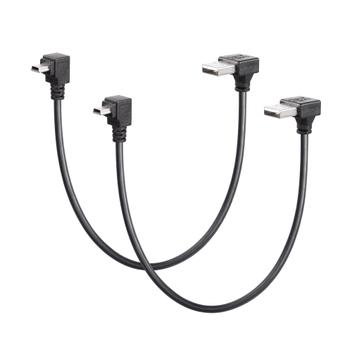 Cabo Mini USB 90 Graus CERRXIAN (Tipo A para Mini B 5 Pinos) - 30cm ...