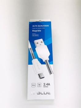 Cabo para celular V8 1MT branco com proteção LE-841V IT-BLUE - Cabo ...
