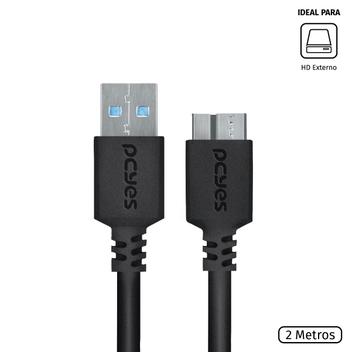 Cabo Para Hd Externo Usb A 3.0 Macho Para Micro Usb B 3.0 (10 Pinos ...