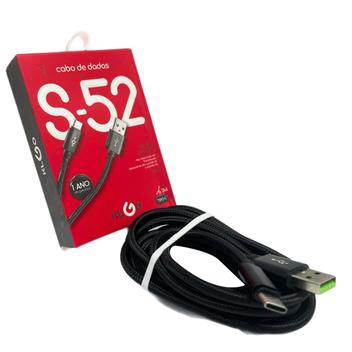 Cabo Rápido Usb Para Tipo- C Nylon S-52 2 Metros Cor Preto - Tesla ...