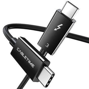 Cabo Thunderbolt 3 USB C 40Gbps 100w 5K 60Hz 70cm CableTime - Hub ...