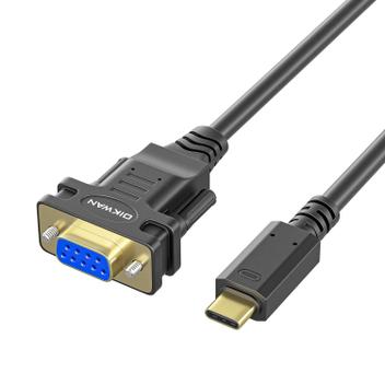 Cabo USB-C para Serial RS232 DB9 Fêmea - 6 Pés (OIKWAN) - Cabo para ...