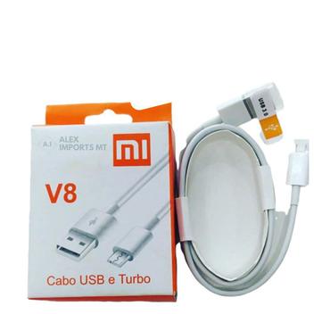 Cabo Usb e Turbo V8 Mi Original Carga Rápida - Alex Imports MT - Cabo ...