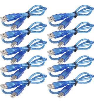 Cabo USB para Arduino Uno, Uno SMD, Mega e ADK - AB 50cm - Kit 10 Peças ...