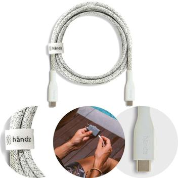 Cabo Usb Tipo C Duplo Turbo 1,5M Handz Duo Cotton - Händz - Cabo USB ...
