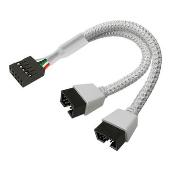 Cabo Y Usb 9 Pinos Branco Hub Splitter Divisor Jusb1 2 Porta ...