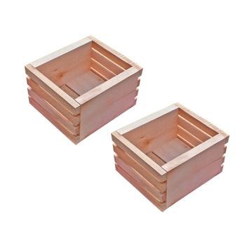 Cachepot 2 Unidades Orquídea Crú Madeira Natural Rustico - TOC LAR ...