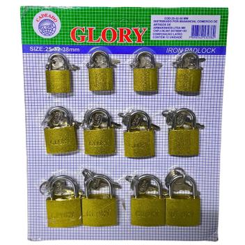 Cadeado 25/32/38Mm Com 12 - GLORY - Cadeados - Magazine Luiza