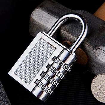 Cadeado Bloqueio Por Senha Combinação Numérica Quatro Digitos Prata ...