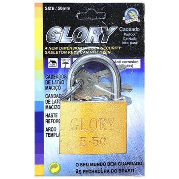 cadeado grande 50mm para portão maciço latão c/ 3 chaves - Glory Brazil ...