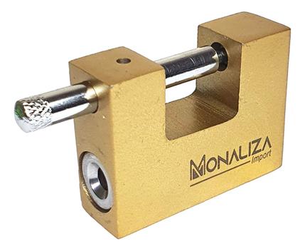 Cadeado Grande 70mm Barra Tranversal E Anti Furto Dourado - MONALIZA ...