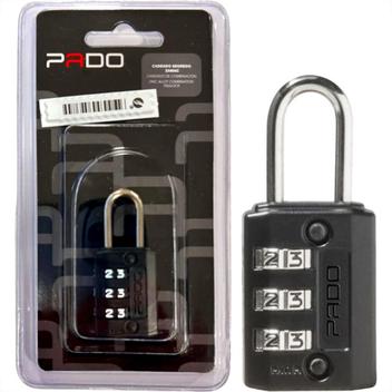 Cadeado Para Mala Pado 3 Segredos Zamac 25Mm Preto - 5202161 - Outros Esporte e Lazer - Magazine ...