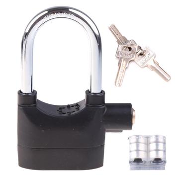 Cadeado Trava Sirene 110db Anti-furto Moto Bike Portão Corrente Prova d ...