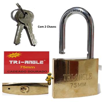 Cadeado Trian-Gle Robusto Corpo Maciço Haste Inox Cimentada 75mm ...