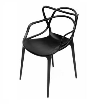 Cadeira Allegra Design Cozinha Sala de Estar Jantar Empilhável - Preto ...