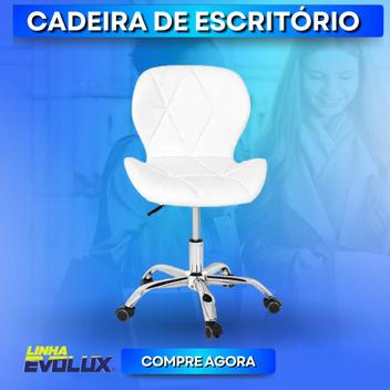 Cadeira De Escrotório Giratória Eiffel Office Slim Branco Elegância e ...