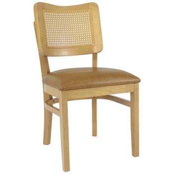 Cadeira Decorativa Tela Tingida Pes Madeira Amendoa Canela Nacc ...