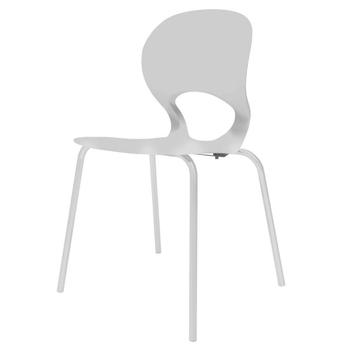 Cadeira Eclipse Branca Pés Aço Carbono Branco - 76099 - Sun House ...