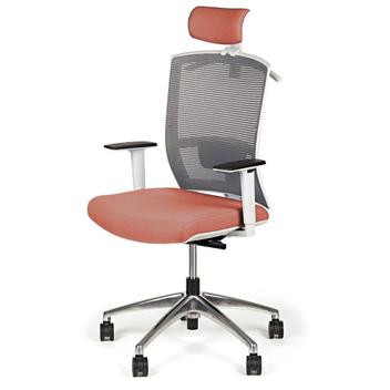 Cadeira marelli profit 1605 mescla rose com estrutura branca com base ...