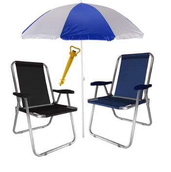 Cadeira Max Guarda Sol 1,8M Saca Areia - Vermelho - Zaka - Praia e ...