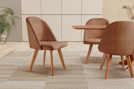 Cadeira Para Mesa De Jantar Lua - ZURC DECOR - Cadeira Fixa / Interlocutor - Magazine Luiza