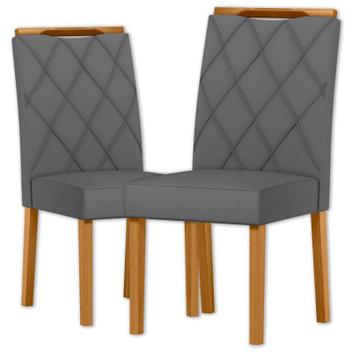 Cadeira para Mesa de Jantar Sarah Kit 2 peças Ype/Veludo Cinza - NC ...