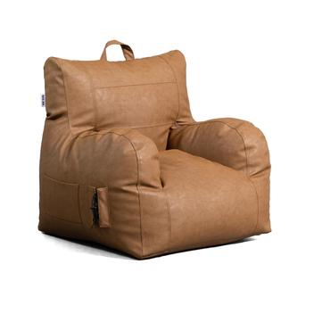 Cadeira Puff Big Joe Dorm Caramel - Couro Vegan - Infantil - Móveis de ...