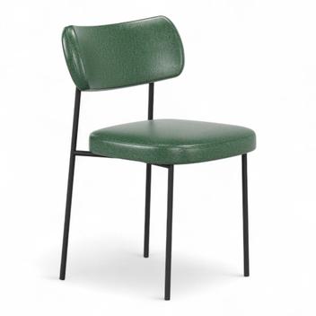 Cadeira Sala de Jantar Lila Estofada com Encosto material sintético ...