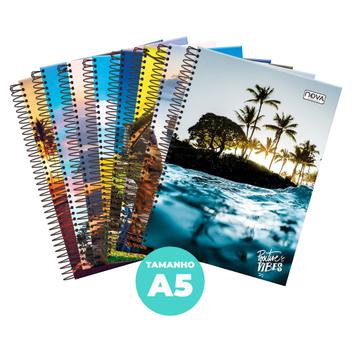 Caderno de Arame Espiral Pequeno A5 1/4 48 fls Positive Vibes - Nova ...