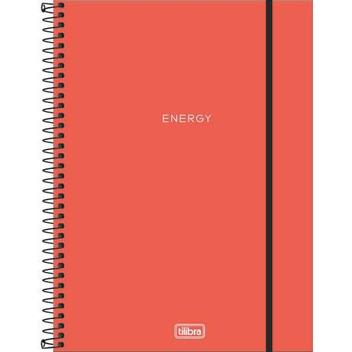 Caderno Espiral Capa Plástica Universitário 1 Matéria Neon Coral 80 ...