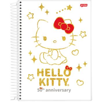 Caderno Espiral Universitário CD 80F Hello Kitty Jandaia 1 materia ...