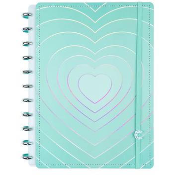 Caderno Inteligente TURQUOISE Love Coração Tamanho GRANDE A4 Discos ...