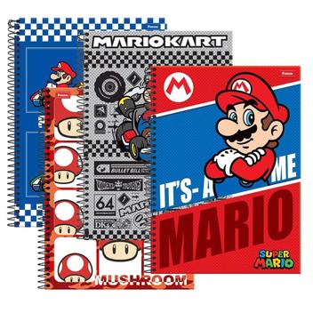 Caderno Super Mario 200fls Nintendo - Foroni - Caderno Escolar ...
