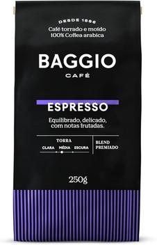 Café Baggio Espresso 250 g - Baggio Café - Café - Magazine Luiza