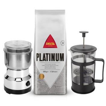 Café Delta Q Torrado Grão Prensa Francesa 300ml Moedor Inox - Prensa ...