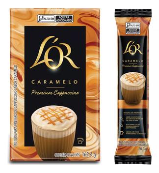 Café Solúvel Cappuccino LOR CARAMELO Caixa Sachê Stick 162g - Café ...