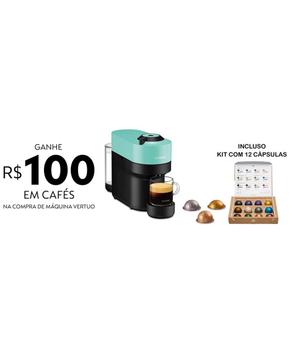 Cafeteira Nespresso Automática Vertuo Pop Verde Acqua - Cafeteira ...