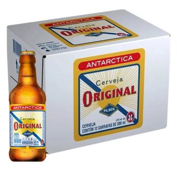 Caixa 12 Cerveja Antarctica Original Garrafa 300ml - Cerveja - Magazine ...