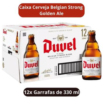 Caixa 12 Cerveja Belga Duvel Strong Golden Ale Garrafa 330ml - Cerveja ...
