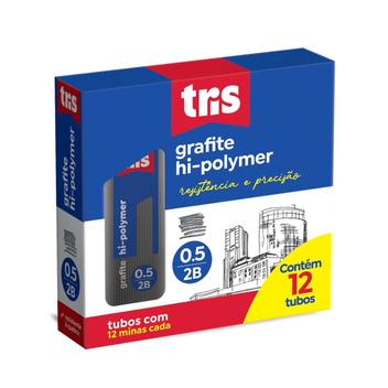 Caixa 12 tubos Grafite 0,5mm 2B Hi-Polymer Tubo C/12 Minas - Tris - Grafite de Lapiseira ...