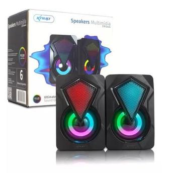 Caixa Caixinha De Som Pc Computador Notebook Celular Usb P2 - kunp ...