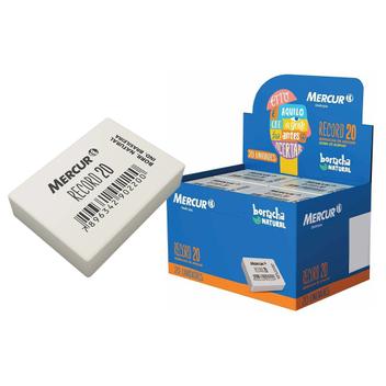 Caixa Com 20 Unidades Borrachas Escolar Branca Record N 20 Borracha de ...